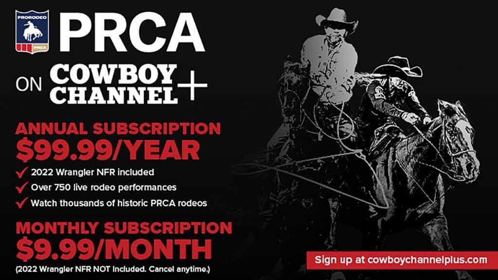 Great time to subscribe for PRCA on Cowboy Channel Plus App